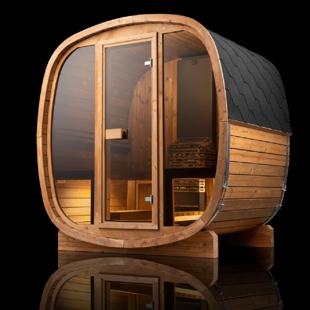 Wooden Far Infrared Sauna with Smart Control Panel and Panoramic ...